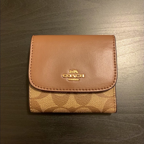 Coach | Bags | Coach Small Wallet In Signature Canvas | Poshmark